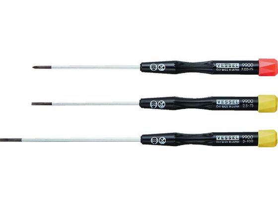 【仕様】●型番：9903●入数：1S●セット内容：［［＋］］00、［［−］］2．5、［［−］］3●セット内容（本）：3●軸長（mm）：［［＋］］00：75mm、［［−］］2．5：75mm、［［−］］3：100mm●刃先：［［＋］］00×75...
