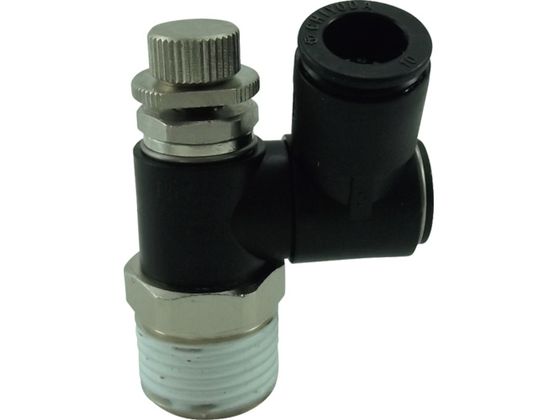 【仕様】●型番：FB10R-04SC-O●接続口径：R1／2　●適合チューブ外径D（mm）：10　●使用流体：空気●使用温度範囲：−5〜60℃（凍結なきこと）　●使用圧力：0．05〜0．7MPa　●メーターアウトタイプ●樹脂部品：難燃性ポリ...