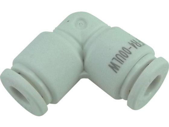 【仕様】●型番：FR4-00ULW●適合チューブ外径D（mm）：4×4　●使用圧力：1MPa（空気）、0．3MPa（水）　●使用流体：空気、水●流体温度：−5〜60℃（空気）、5〜40℃（水）●本体：難燃性ポリブチレンテレフタレート（PBT...