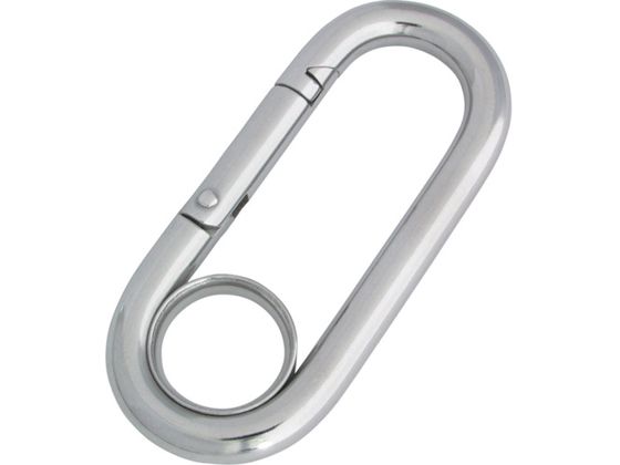 【商品説明】●リングが付いていますので、絡まりを防ぎます。【仕様】●型番：B-161●D（mm）：6 ●L（mm）：65 ●S（mm）：11 ●W（mm）：19 ●使用荷重（kN）：0．78 ●d（mm）：16●ステンレス（SUS304） ...