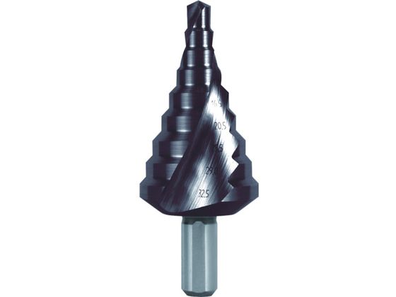 【商品説明】●被削材：鉄板（強度1100N／mm［［の2乗］］以下の物）・アルミ・真鍮・プラスチック（4mmまで）●高品位の材質を使用し、負荷なく、ビビりのない安定した穴あけが可能です。【仕様】●型番：101090F●全長（mm）：96●段...