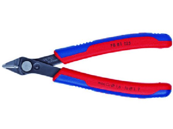 【仕様】●型番：7881-125●全長（mm）：125●刃表面形状：片刃●切断能力（mm）中硬線：φ1．2●切断能力（mm）軟線：φ0．2〜1．6●先端形状：HRC64特殊工具鋼●口先の長さ（mm）：9●ジョイント部の幅（mm）：13．5●...