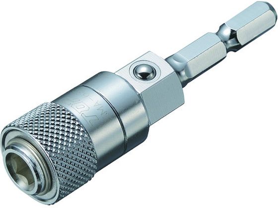 【商品説明】●本製品の六角部を既存品のレンチ類、ソケット類に接続することで各種六角シャンクの製品を接続可能。ドリルドライバーに接続すれば六角シャンク製品がワンタッチで着脱可能。●スライドロック式で着脱がスムーズにでき、安全に確実に各種ビット...