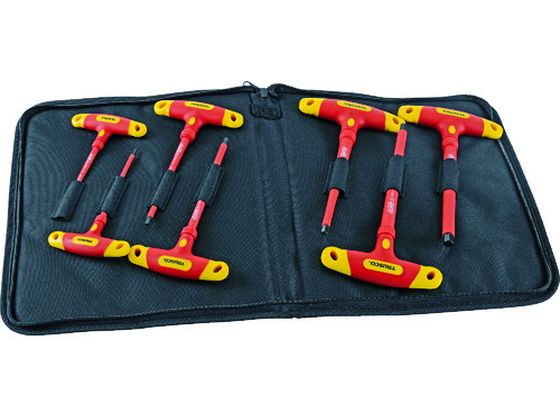 【仕様】●型番：TZTR-7S●入数：1S●セット内容（mm）：2．5、3、4、5、6、8、10●セット内容（点）：7●1000V絶縁仕様●IEC60900規格品●1000V絶縁機能はハンドル部および軸部の赤色カバー部のみです。【備考】※メ...