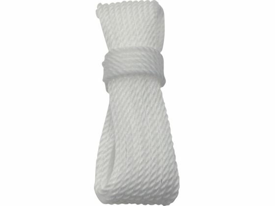 【商品説明】●軽量で水に強く、強力でショックにも強いロープです。【仕様】●型番：A-79●色：白　●線径（mm）：6　●長さ（m）：10　●包装形態：袋入●ポリエチレン（PE）【備考】※メーカーの都合により、パッケージ・仕様等は予告なく変更...