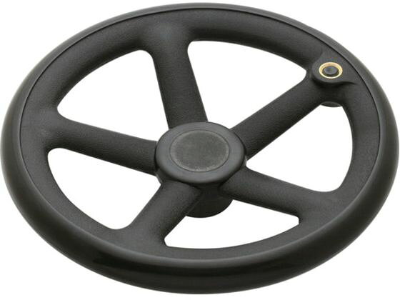【仕様】●型番：NRP250●スポーク数：5　●ハンドル径（mm）：250　●ボス径（mm）：44　●ボス深さ（mm）：40●握りなしタイプ●ハンドル車：ポリプロピレン（PP）　●インサート：鋳鉄【備考】※メーカーの都合により、パッケージ・...