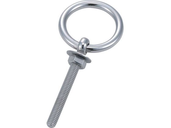 【商品説明】●未使用時には、丸リングが倒れるので邪魔になりません。●ボルトを壁面や設置場所に固定して、リングに物を通して下げることができます。【仕様】●型番：TMB-5M●D（mm）：5 ●L（mm）：30 ●H（mm）：50 ●ねじ径：M...
