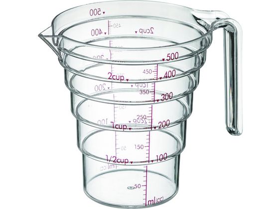 【仕様】●型番：DD−500●容量（ml）：500　●目盛間隔（ml）：10　●上径×下径×高さ（mm）：145×110×120　●耐熱温度（℃）：100●AS樹脂【備考】※メーカーの都合により、パッケージ・仕様等は予告なく変更になる場合が...