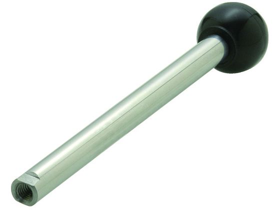 【商品説明】●必要に応じて、シャフトはカットしてもご使用できます。【仕様】●型番：QLRCS-08100●全長（mm）：119●幅（mm）：φ8●シャフト長（mm）：100●シャフト：スチール（S45C）●グリップ：ABS樹脂【備考】※メー...