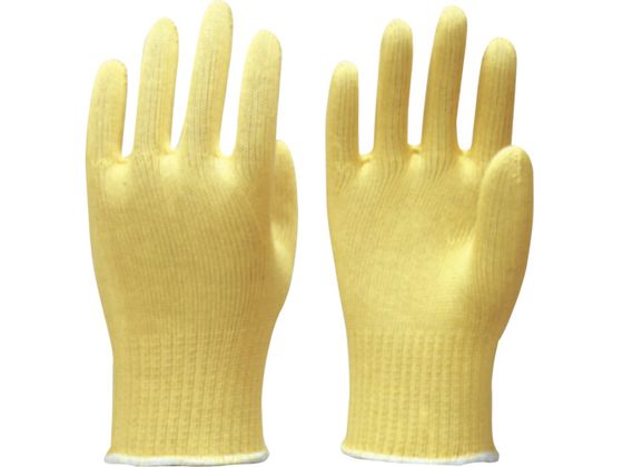 【商品説明】●ケブラー［［R下］］繊維を使用しており、耐切創性、耐摩耗性に優れています。●素材機能として、耐熱性、難燃性（自己消火性）などの優れた熱特性をもっています。【仕様】●型番：428-L●色：イエロー ●サイズ：L ●厚さ（mm）：...