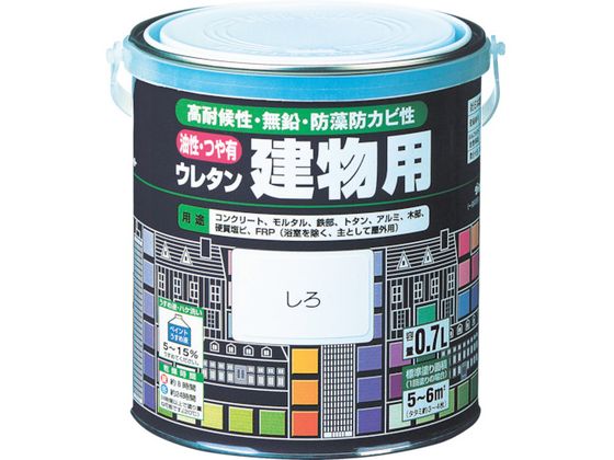 【商品説明】●耐候性、耐久性に優れ、長期間初期の美しい塗膜を保ちます。●においがマイルドで、油性調合ペイントのような油臭が少なく防藻・防カビ性に優れています。【仕様】●型番：H06-0203 6S●色：白　●容量（L）：1．6　●乾燥時間：...