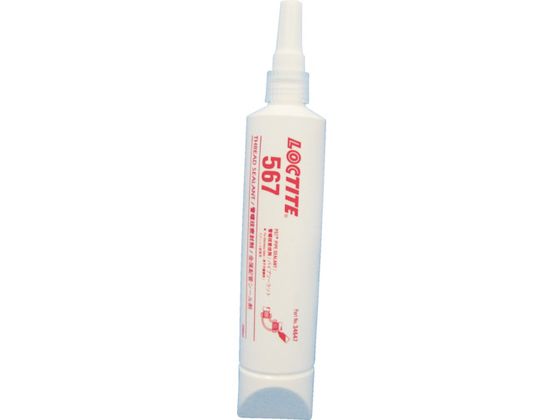 【商品説明】●1液無溶剤型嫌気性のステンレス対応タイプです。【仕様】●型番：567-250●色：白 ●容量（ml）：250 ●推奨硬化促進剤：7649●使用温度範囲：−55〜200℃ ●粘度：ペースト状（チキソ） ●嫌気性 ●チューブ入タイ...