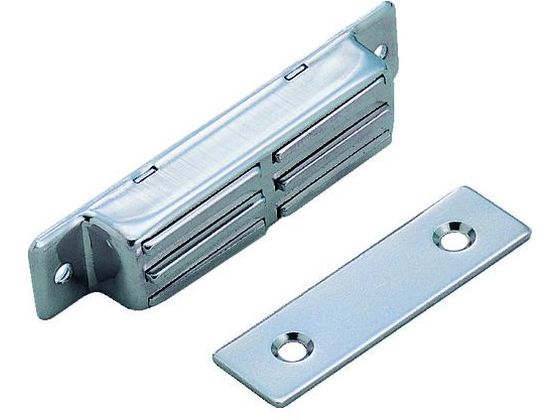 【仕様】●型番：TMC-0083D●色：シルバー ●全長（mm）：80 ●吸着力（N）：98 ●本体取付穴寸法（mm）：3．5●受板用推奨サラねじ：6．2mm ●本体取付穴寸法：3．5mm●本体：黄銅（真鍮） ●受け金具：スチール●受け金具...