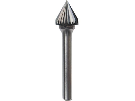 【仕様】●型番：TCBT2900●形状：円錐60°（シングルカット）●軸径（mm）：6●刃径（mm）：12●全長（mm）：60●刃長（mm）：11●最高使用回転数（rpm）：35000●軸長（mm）：49●タイプ：ロー付●使用工具：軸付きグ...