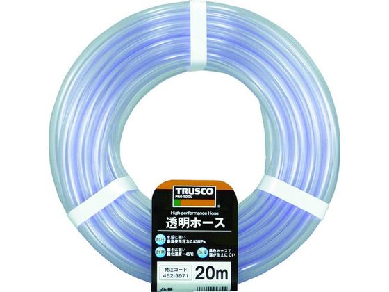 【商品説明】●流体をしっかり確認できるクリアタイプです。【仕様】●型番：TTM-68C10●長さ（m）：10　●内径（mm）：6　●外径（mm）：8　●使用圧力（MPa）：0．63　●許容曲げ半径（mm以上）：34　●使用温度範囲（℃）：0...