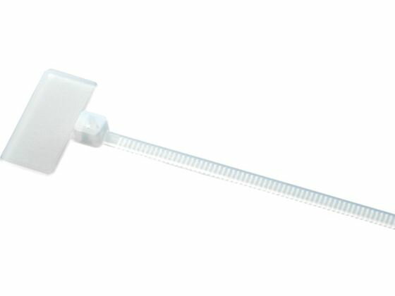 【商品説明】●MSタイのスタンダードタイをベースに、表示用タグをヘッド部に設けた一体成形のタイです。●電線などの分類、表示、識別に便利です。【仕様】●型番：IT18FL●入数：100本●色：乳白　●幅（mm）：2．5　●長さ（mm）：110...