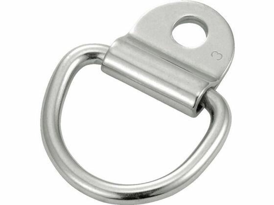 【商品説明】●リング部分が倒れるので、使用しない時は倒すと邪魔になりません。●使用時には簡単にロープ・ワイヤ・チェーンなどを通すことができます。【仕様】●型番：TGF-A3●入数：2個●A（mm）：27 ●D（mm）：4．8 ●D1（mm）...
