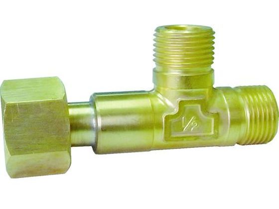 【仕様】●型番：TB230●材質：真鍮　●接続サイズ：W22−14（右）　●使用流体：窒素・酸素・アルゴン・空気など　●設計温度：−10〜75℃　●適用流体：N2．O2．Ar、Air、CO2、He、H2　●用途：高圧ガス用継手　●ネジサイズ...