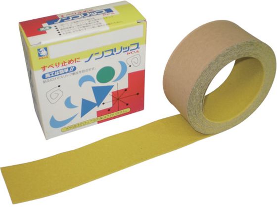 【商品説明】●簡単な施工で確実に足もとの滑りを止め安全度を高くします。水や油がかかっても滑り止め効果が変らず凹凸面にもよくなじみ、優れた接着力で貼り付け直後から使用可能です。（UV対策品）【仕様】●型番：NSP-505●色：イエロー　●幅（...