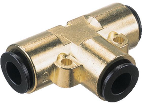【仕様】●型番：8-00UT●適合チューブ外径D（mm）：8×8×8　●使用圧力：1MPa　●使用流体：空気●流体温度：−5〜60℃●本体：亜鉛合金　●シールゴム：ニトリルゴム（NBR）【備考】※メーカーの都合により、パッケージ・仕様等は予...
