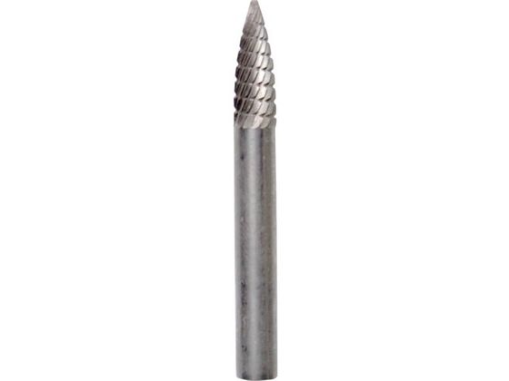【仕様】●型番：TCBT6400C●形状：トンガリ（ダブルcカット）●軸径（mm）：6●刃径（mm）：6●全長（mm）：50●刃長（mm）：16●最高使用回転数（rpm）：50000●軸長（mm）：34●タイプ：超硬●使用工具：軸付きグライ...