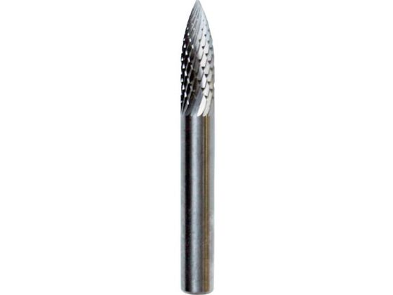 【仕様】●型番：TCBT6400D●形状：トンガリ（ダブルdカット）●軸径（mm）：6●刃径（mm）：6●全長（mm）：50●刃長（mm）：16●最高使用回転数（rpm）：50000●軸長（mm）：34●タイプ：超硬●使用工具：軸付きグライ...