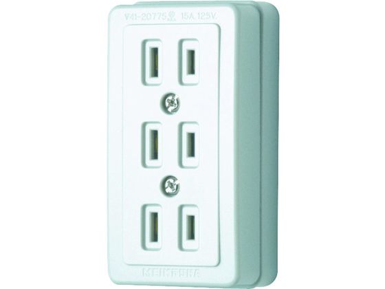 【商品説明】●汎用的な露出コンセントです。【仕様】●型番：MR2775W●定格：2P15A125V　●幅（mm）：48　●長さ（mm）：88　●厚さ（mm）：26．0【備考】※メーカーの都合により、パッケージ・仕様等は予告なく変更になる場合...