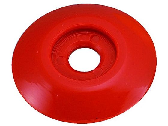 【商品説明】●カラーABS樹脂により丈夫で、目立ちやすいです。【仕様】●型番：TPB-2R●入数：20枚●色：赤　●外径（mm）：25　●厚さ（mm）：4　●穴径（mm）：5●ABS樹脂【備考】※メーカーの都合により、パッケージ・仕様等は予...