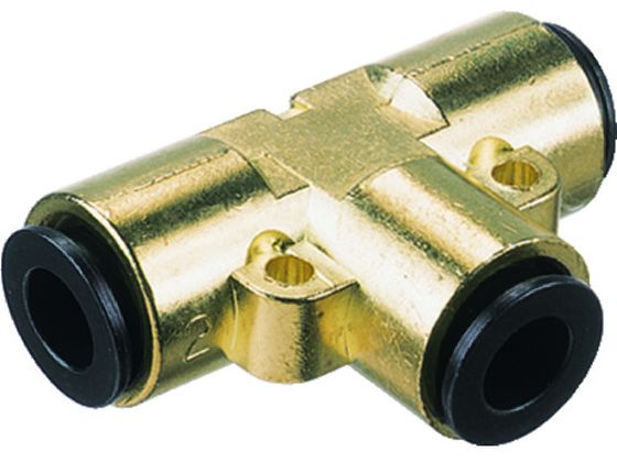 【仕様】●型番：6-00UT●適合チューブ外径D（mm）：6×6×6　●使用圧力：1MPa　●使用流体：空気●流体温度：−5〜60℃●本体：亜鉛合金　●シールゴム：ニトリルゴム（NBR）【備考】※メーカーの都合により、パッケージ・仕様等は予...