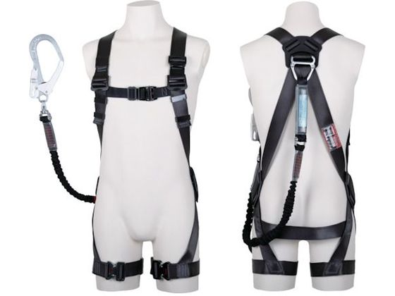 【仕様】●型番：TH-504-NV93SV-OT-DG-L-R23-BX●サイズ：L ●色：ダークグレー ●腿バックル：ワンタッチ ●ベルト幅（mm）：45 ●フック口開き（mm）：50 ●ランヤード種類：ノビロン ●最大使用可能質量（kg...