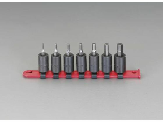 【仕様】●7個組●サイズ：1／8”・5／32”・3／16”・7／32”・1／4”・　5／16”・3／8”●差込角：3／8”●全長：50．8mm●ソケットホルダー付●材質：スチール【備考】※メーカーの都合により、パッケージ・仕様等は予告なく変...