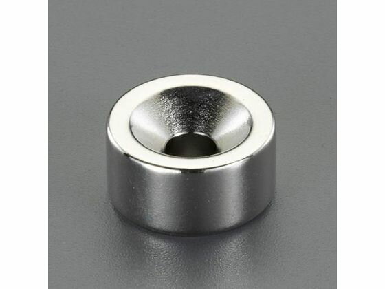 【仕様】●材質：ネオジウム磁石（N35・ニッケルメッキ加工）●サイズ（mm）：φ19×7．6●重量：15．5g●使用温度：80℃以下●吸着力：8．1kgf●ねじサイズ：M4●穴径：4．5mm●皿ねじを取り付けて使用できます●ネオジウム磁石は...
