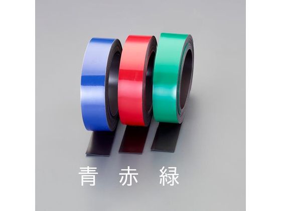 【仕様】●吸着力：28gf／cm2●幅×厚さ（mm）：50×0．5●長さ（m）：10●色：赤●入数：1巻●ロールに文字を書くことができます●必要な分だけカットでき、無駄なく効率よく使えます●金属製のラックやキャビネット等に貼り付けてご使用く...