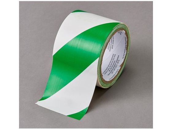 【仕様】●幅：100mm●長さ：16．2m●厚み：0．15mm●シマの幅：50mm●色：緑／白●粘着剤：ゴム系接着剤●粘着式●屋内用●最もポピュラーなPVCの危険警告テープ●耐久性があり、つやを抑えたテープです【備考】※メーカーの都合により...