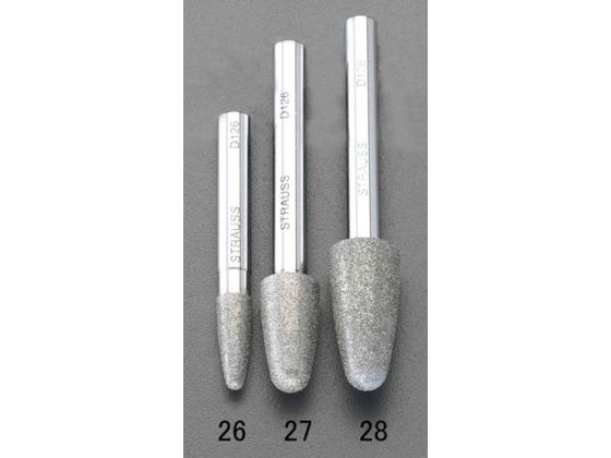 【仕様】●軸径：6．0mm●砥粒：ダイヤモンドパウダー●粒度：＃140●刃径：10mm●刃長：19mm●全長：65mm●電着タイプ【備考】※メーカーの都合により、パッケージ・仕様等は予告なく変更になる場合がございます。【検索用キーワード】エ...