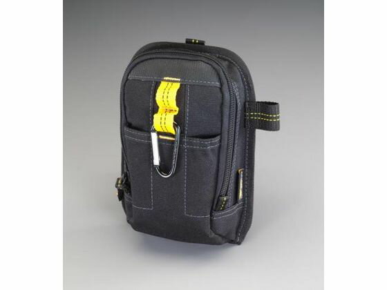 【仕様】●サイズ：140×45×190（H）mm●ベルト幅：55mm●材質：ファブリックポリエステル●外ポケット2、ジッパー付ポケットの中に内ポケット7●ライトホルダー、カラビナ付●ベルト通しに加え、背面にベルトクリップもついています●ファ...