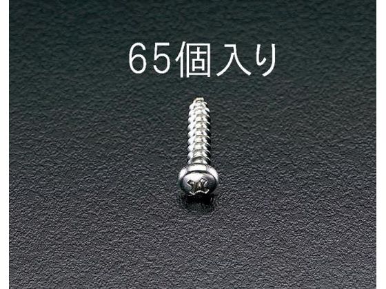 【仕様】●材質：ステンレス●頭形状：（＋）ナベ頭●サイズ：M4×20mm●入数：65個【備考】※メーカーの都合により、パッケージ・仕様等は予告なく変更になる場合がございます。【検索用キーワード】エスコ　ESCO　えすこ　4x20mm鍋頭タッ...