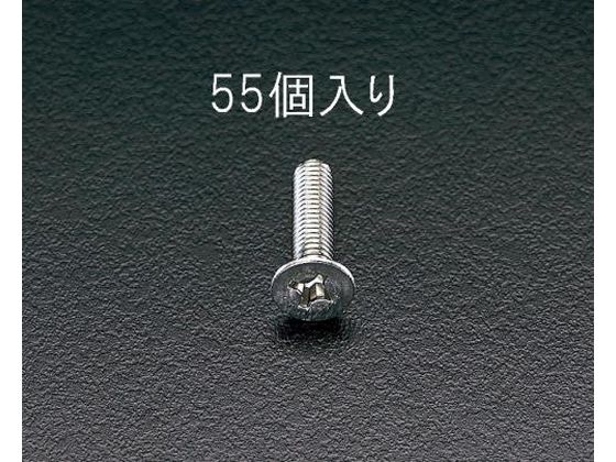 【仕様】●材質：ステンレス（SUSXM7）●頭形状：（＋）皿頭●サイズ：M4×25●ピッチ：0．7●入数：55個●並目ねじ【備考】※メーカーの都合により、パッケージ・仕様等は予告なく変更になる場合がございます。【検索用キーワード】エスコ　E...