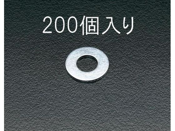 【仕様】●材質：鉄（ユニクロメッキ）●内径×外径×厚み：5×12×0．8mm●入数：200個【備考】※メーカーの都合により、パッケージ・仕様等は予告なく変更になる場合がございます。【検索用キーワード】エスコ　ESCO　えすこ　M5平ワッシャ...