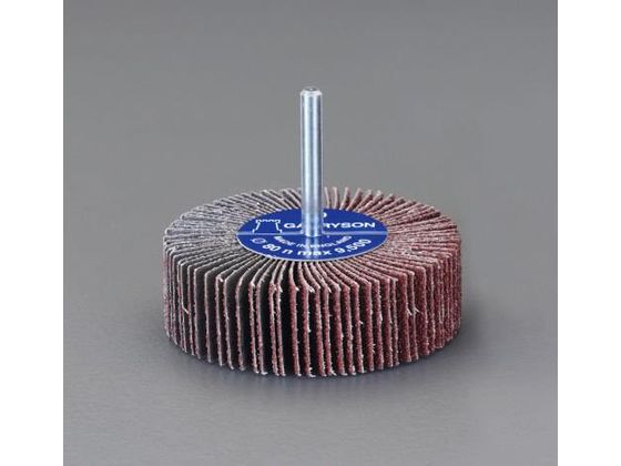 【仕様】●軸径：6mm●最大回転数：9500rpm●用途：鉄からプラスチックまであらゆる表面研磨に対応。●研磨砥粒：アルミ酸化物●直径：80mm●高さ：25mm●粒度：＃40【備考】※メーカーの都合により、パッケージ・仕様等は予告なく変更に...