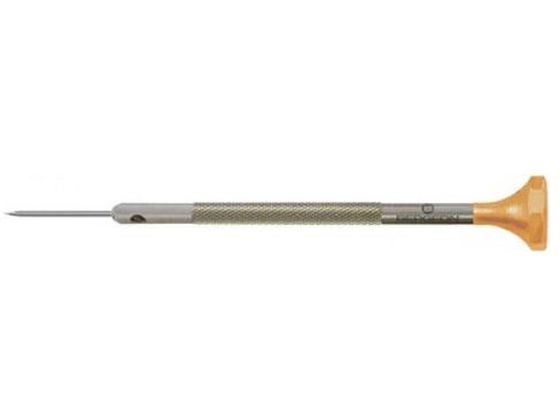 【仕様】●刃幅×刃厚：1．8×0．1mm●軸長：25mm●全長：103mm●材質：ヘッド：ポリアセタール本体：硬化ステンレス鋼（54HRC）●人間工学に基づいたデザイン＆摩擦抵抗が低いヘッド部分で長時間作業も快適に【備考】※メーカーの都合に...