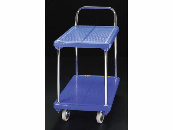 【仕様】●※注意※：【お客様組立品】●積載均等耐荷重：200kg●荷台サイズ：810×500mm●荷台材質：プラスチック●床高さ：1段目：185mm、2段目：715mm●押手高さ：860mm●重量：18．5kg●車輪径：　125mm（ゴム車...
