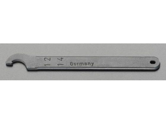 【仕様】●材質：特殊鋼●全長：110mm●丸ナット用●ナット外径：12〜14mm【備考】※メーカーの都合により、パッケージ・仕様等は予告なく変更になる場合がございます。【検索用キーワード】エスコ　ESCO　えすこ　12-14mmフックレンチ...