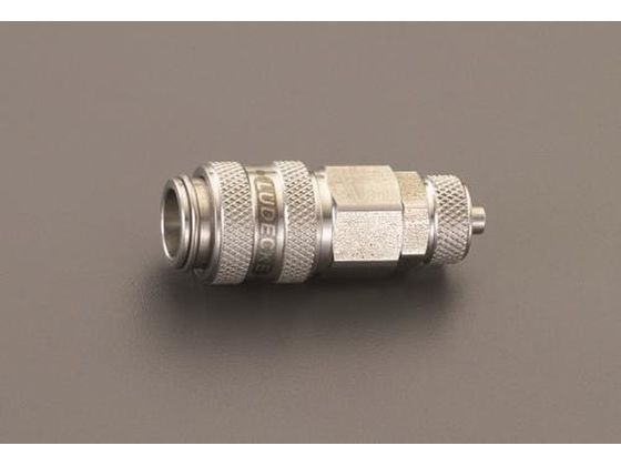 【仕様】●最高使用圧力：3．5MPa●材質：ステンレス●全長：43mm●オーリング（FKM）●ダブルシャットオフバルブ●ワンプッシュ式●衛生が要求される場所での圧縮空気の使用（クリーンルーム等）●適合ホース：6×8mm【備考】※メーカーの都...