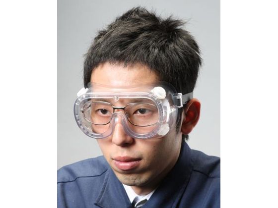 【仕様】●レンズカラー：クリアー●材質：ポリカーボネートレンズ●曇り止めレンズ●間接通気孔付●めがねの上からも装着可能●ラバーバンド（調整可能）●UVカット●めがねサイズ：A：162mm、D：58×68mm【備考】※メーカーの都合により、パ...