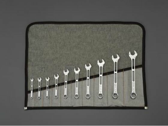 【仕様】●メーカー：旭金属工業（ASAHI）●型番：※ESCOオリジナルセット品●材質：クロムバナジウム鋼●全長：100〜280mm●12ポイント●強度を保持しつつ軽量化を実現●デニムツールロール付●サイズ（mm）：5．5・7・8・10・1...