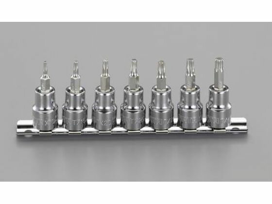 【仕様】●【セット内容】：7本組み●差込角：3／8”●全長：50mm●サイズ：T10・T15・T20・T25・T27・T30・T40【備考】※メーカーの都合により、パッケージ・仕様等は予告なく変更になる場合がございます。【検索用キーワード】...