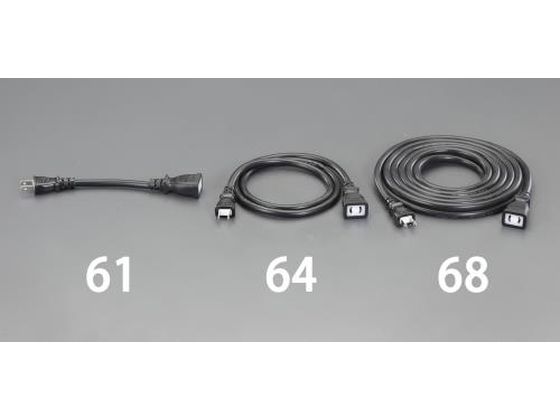【仕様】●定格：15A・125V●VCT1．25mm2×2心●コネクター：抜け止め式●コンセント数：1個●コード長：2m【備考】※メーカーの都合により、パッケージ・仕様等は予告なく変更になる場合がございます。【検索用キーワード】エスコ　ES...