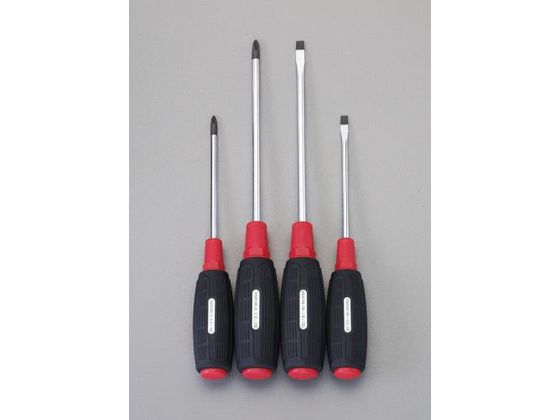 【仕様】●【セット内容】：4本組●（＋）ドライバー：　先端×軸径・軸長：＃1×5mm・100mm　＃2×6mm・150mm●（−）ドライバー：　刃幅×刃厚・軸長：5．5×0．8mm・100mm　6．0×0．9mm・150mm●グリップ材質：...