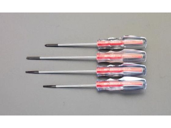 【仕様】●【セット内容】：4本組（＋）ドライバー：　先端×軸径・軸長：＃0×3mm・75mm　＃1×3mm・100mm（−）ドライバー：先端・軸長：2．5×0．4mm・75mm　2．5×0．4mm・100mm●マグネット付●耐油・耐薬品・耐...